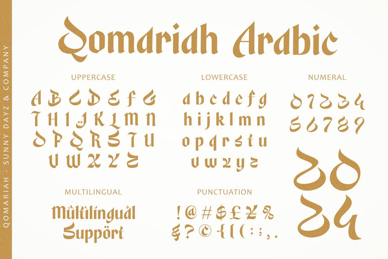 . Qomariah – Arabic Display Font - So Fontsy