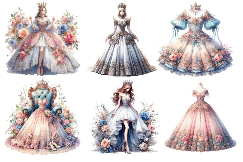 Queen Dresses Collection Sublimation - So Fontsy