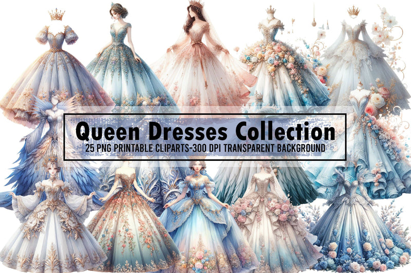 Queen Dresses Collection Sublimation - So Fontsy