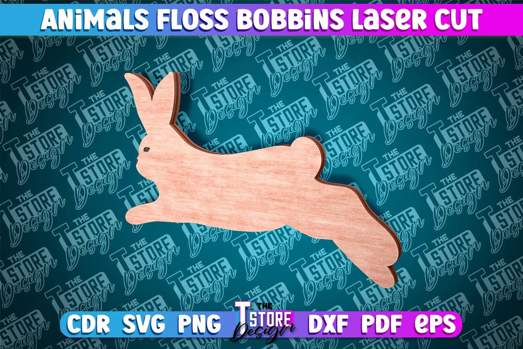 Rabbit Floss Bobbins Laser Cut | Laser Cut Design | CNC File - So Fontsy
