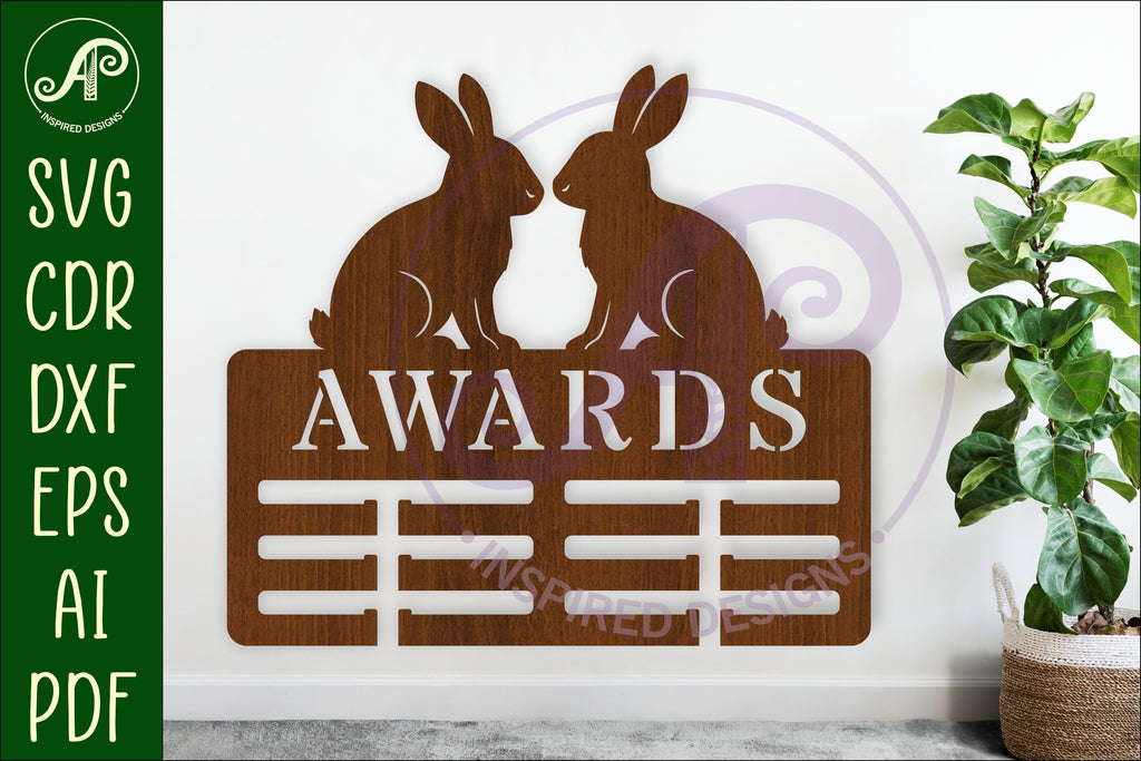 Rabbit show Awards holder laser cut - So Fontsy