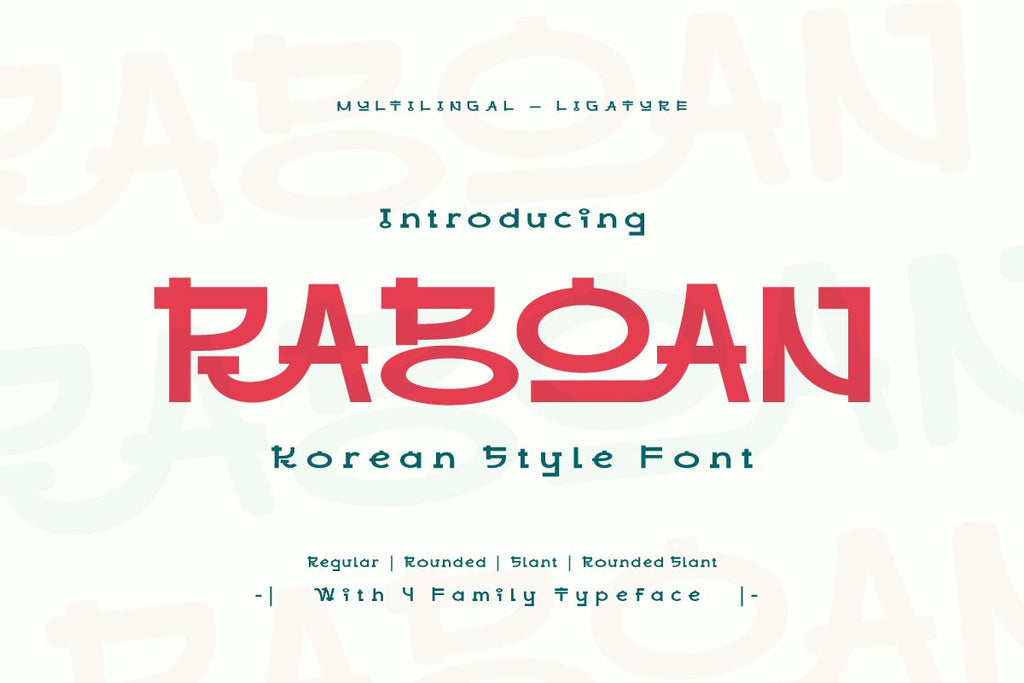 Raboan - Korean Style Font - So Fontsy