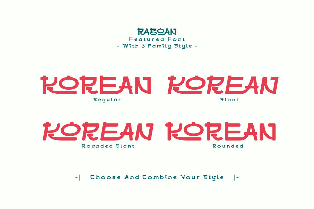 Raboan - Korean Style Font - So Fontsy