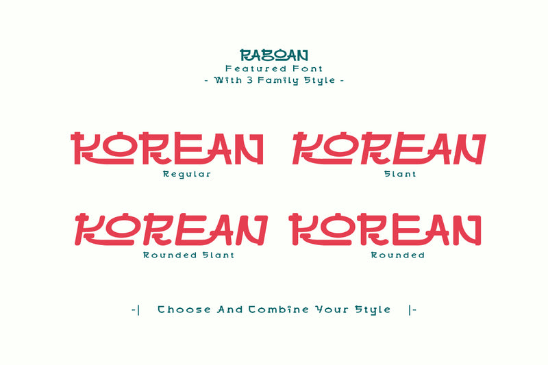 Raboan - Korean Style Font - So Fontsy