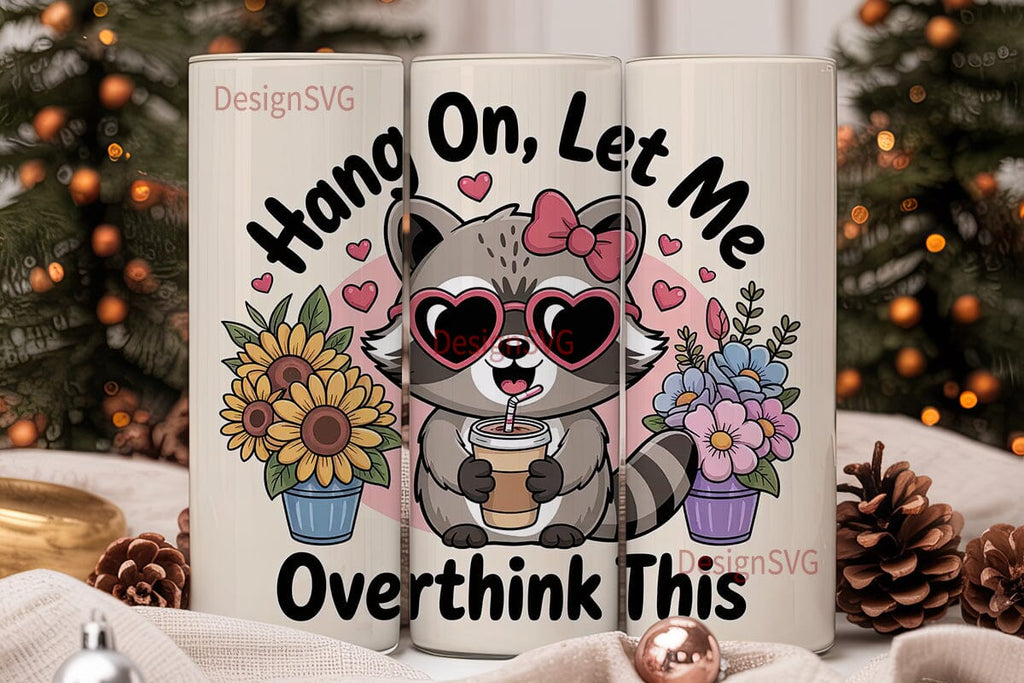 Raccoon Iced Coffee 20oz Tumbler Wrap - So Fontsy
