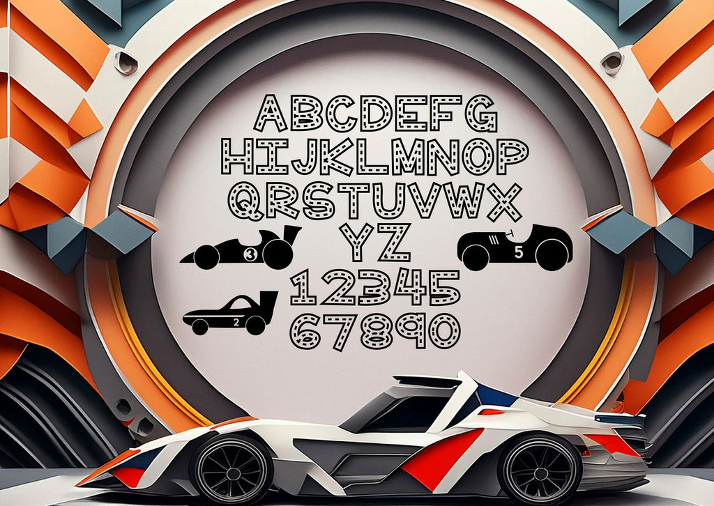 Race Car Font OTF, Fonts for Crafting, Handwritten Font - So Fontsy