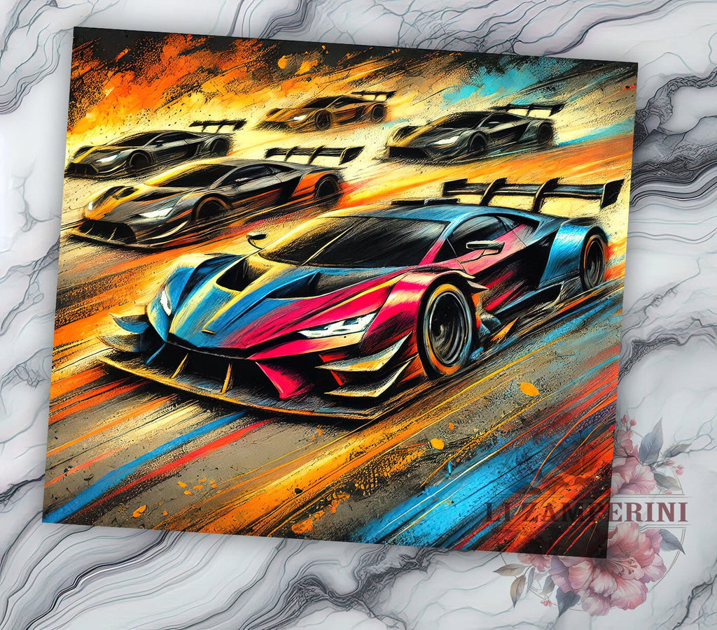 Race Car Racing Tumbler Wrap, Car Enthusiast Gift, Sublimation Tumbler ...