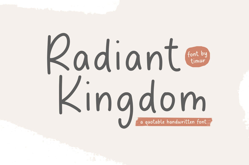 Radiant Kingdom - Quotable Handwritten Font - So Fontsy