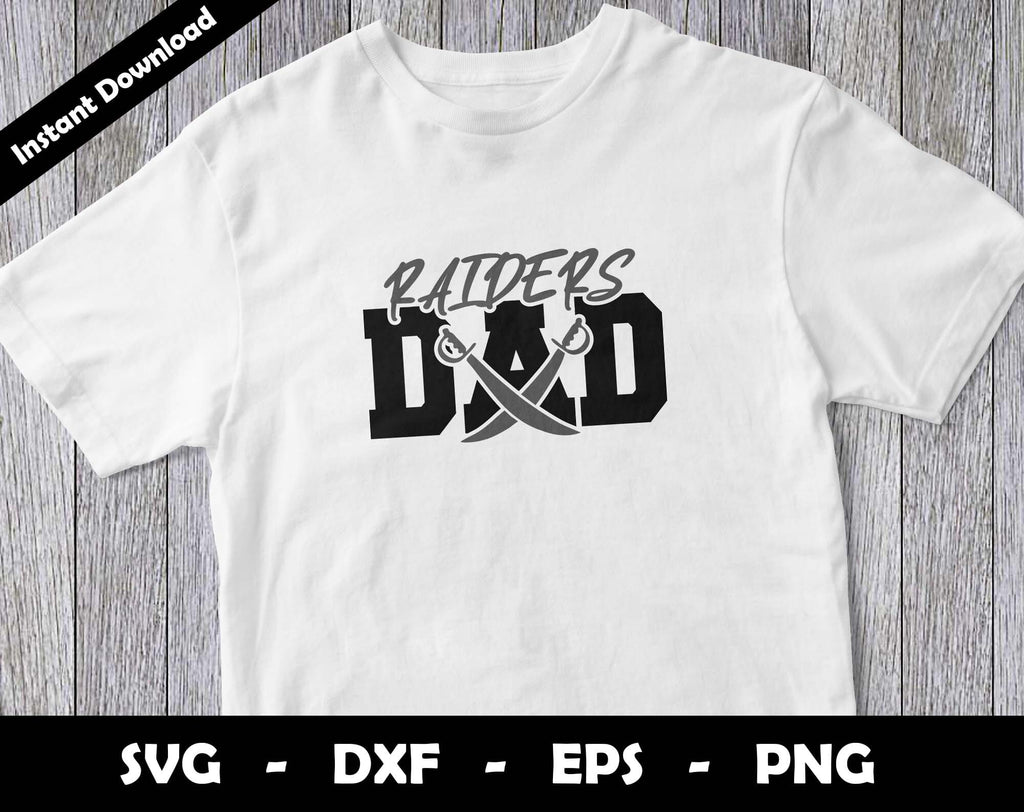 Raiders Dad SVG Cut File, Raiders logo SVG Design, Raiders Dad Football ...