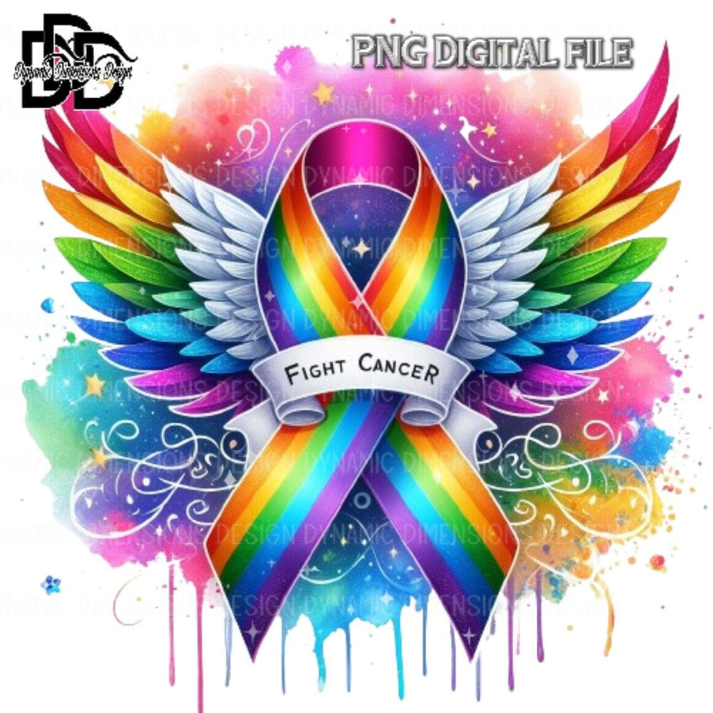 Rainbow Awareness Ribbon - So Fontsy