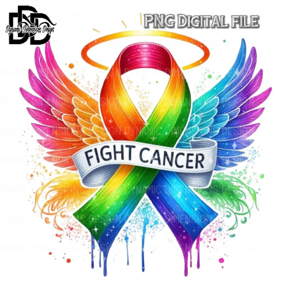 Rainbow Awareness Ribbon - So Fontsy