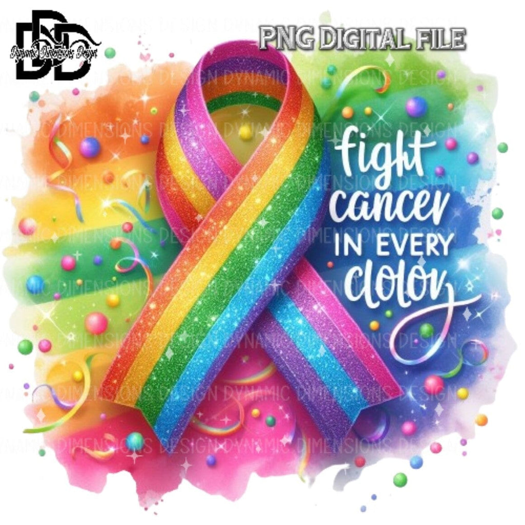 Rainbow Awareness Ribbon - So Fontsy