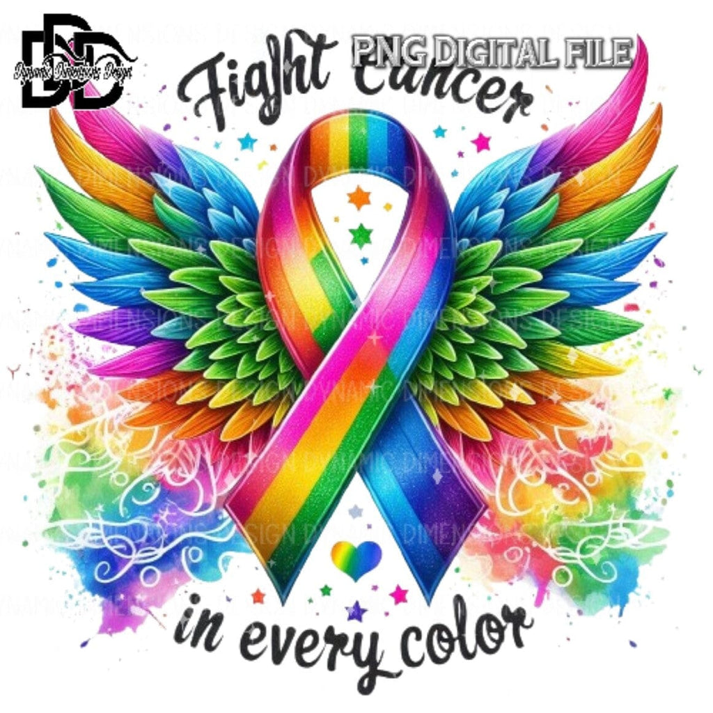 Rainbow Awareness Ribbon - So Fontsy