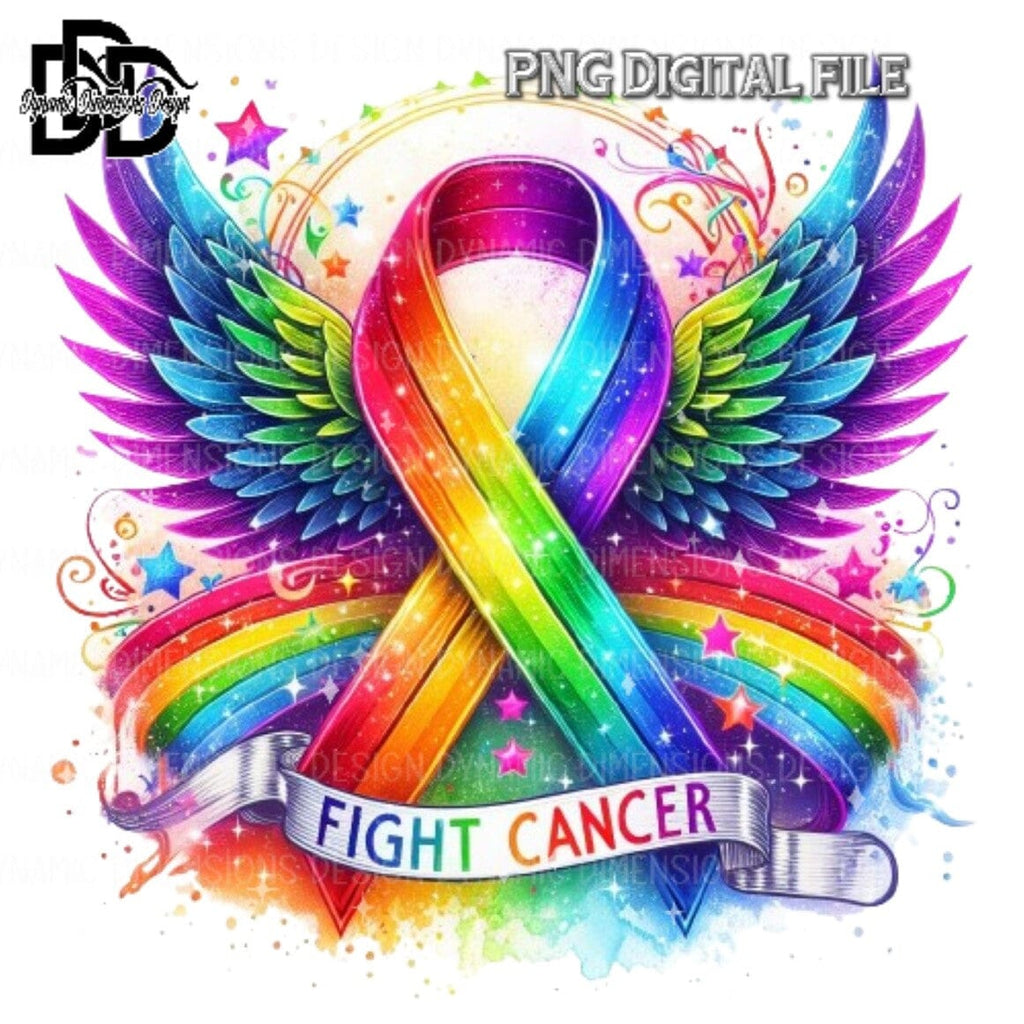 Rainbow Awareness Ribbon - So Fontsy