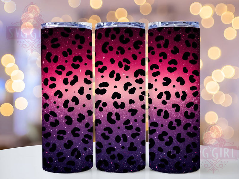 Rainbow Glitter Leopard Bold Animal Print Tumbler Wrap, Rainbow Cheetah ...