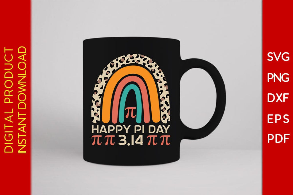 Rainbow Happy Pi Day 3.14 SVG PNG PDF Cut File - So Fontsy