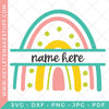 Rainbow Monogram SVG - So Fontsy