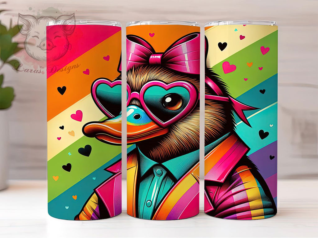 Rainbow Pride Platypus Tumbler Wrap, LGBT Tumbler Wrap, 20oz Pride Wrap ...