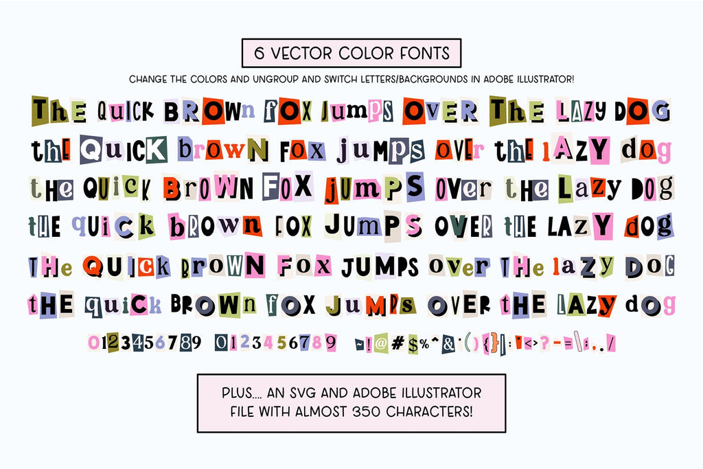 Ransom Note Cutouts Fonts and SVG Letters - So Fontsy