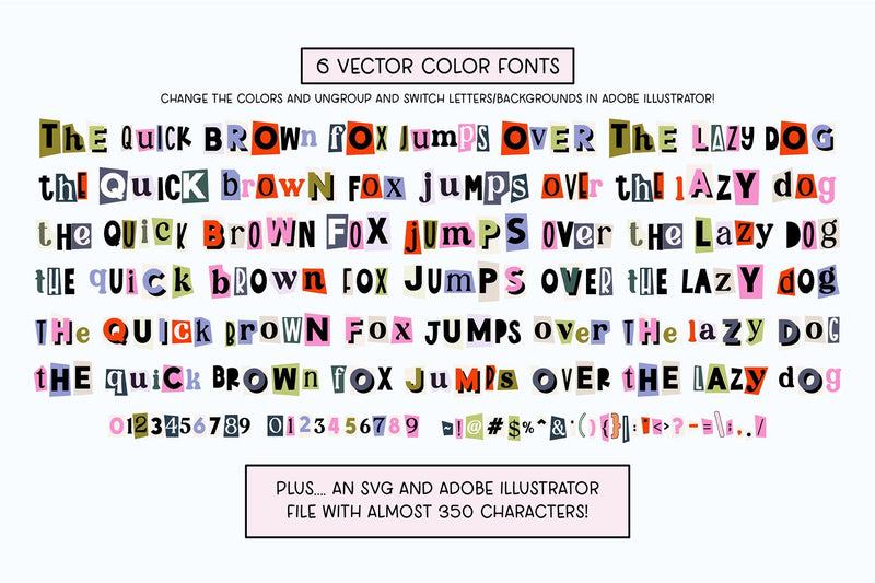 Ransom Note Cutouts Fonts and SVG Letters - So Fontsy