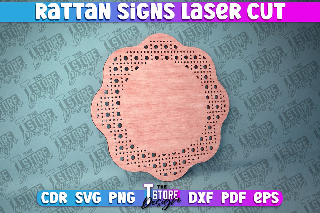Rattan Sign Laser Cut | Laser Cut Design | CNC Files - So Fontsy