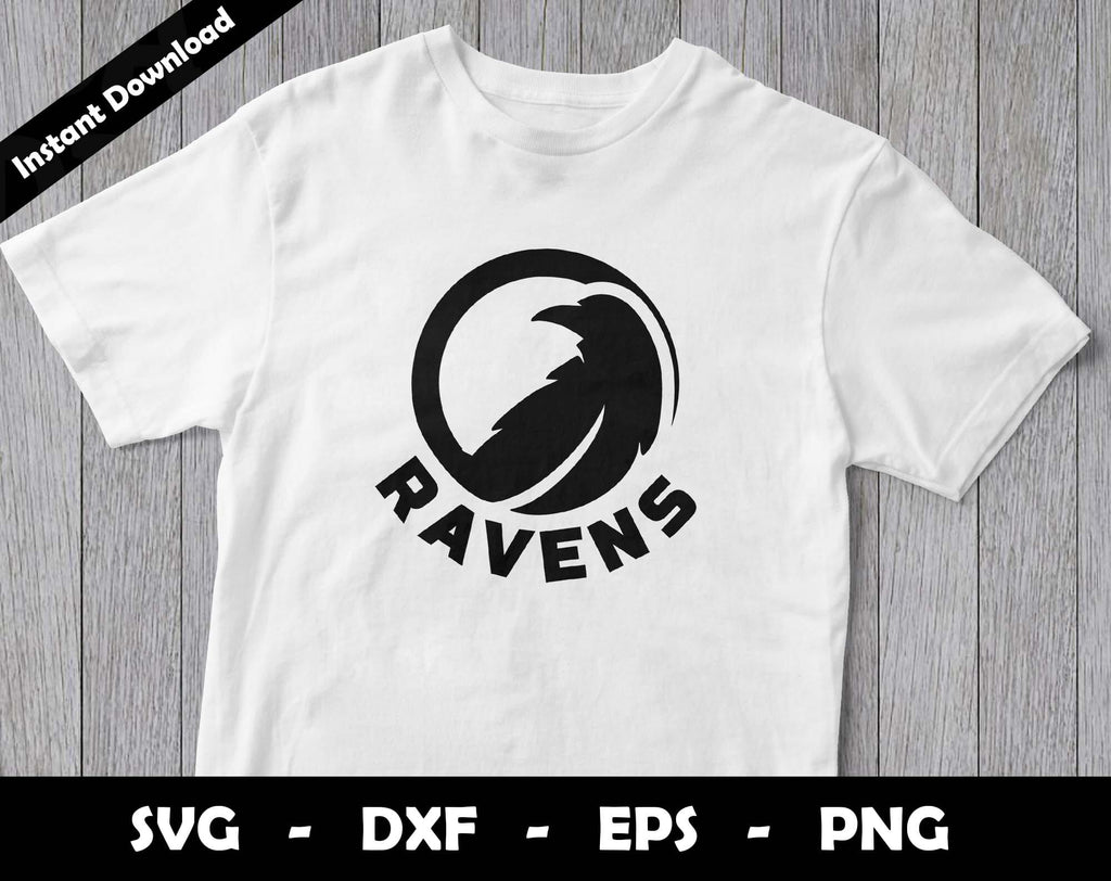 Ravens SVG Cut File, Ravens logo SVG Design, Ravens Football Mascot, T ...