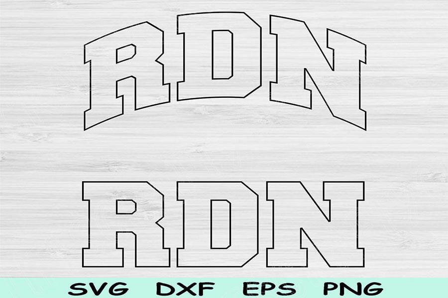 RDN Svg Cut File, RDN Png, Registered Dietitian Svg Files For Cricut ...