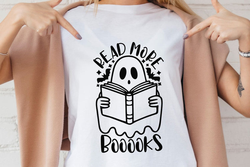 Read More Booooks| Ghost Reading SVG Cutting Files. - So Fontsy