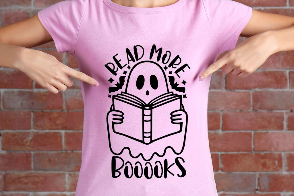 Read More Booooks| Ghost Reading SVG Cutting Files. - So Fontsy
