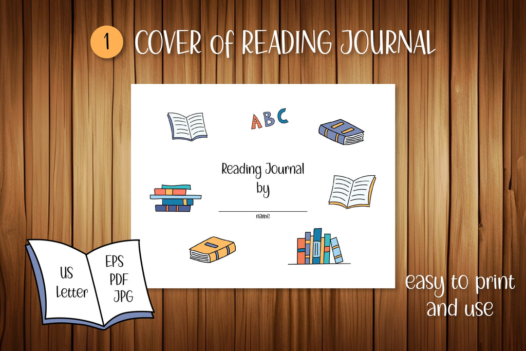 Reading Journal for Kids| Print Template PDF & Vector - So Fontsy