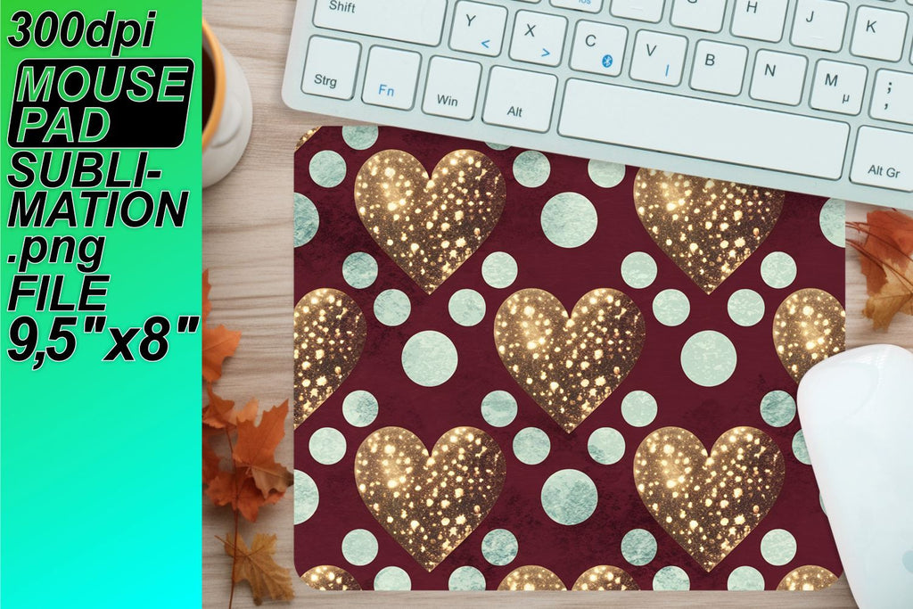 ready for sublimation! , Gorgeous mouse mat templates, Heart - So Fontsy