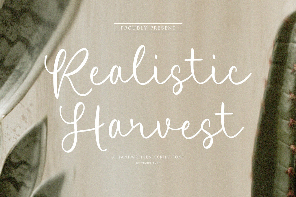 Realistic Harvest - Handwritten Script Font - So Fontsy