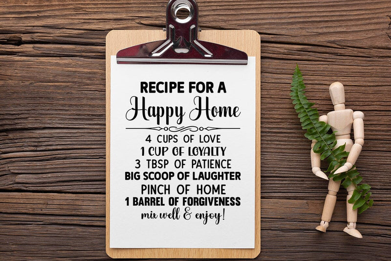 recipe for a happy home - So Fontsy