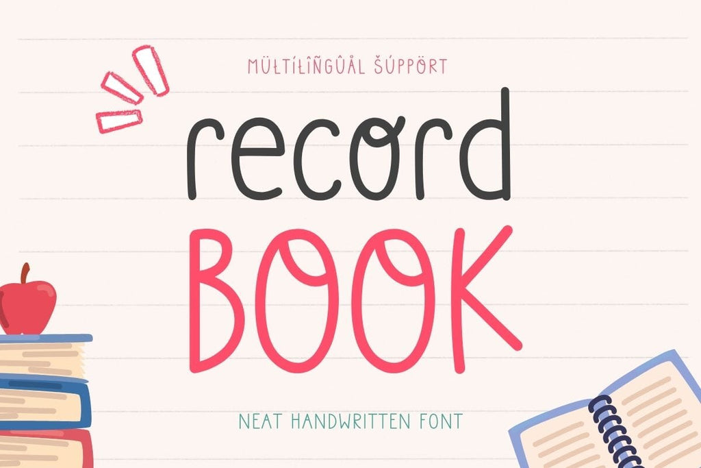 Record Book - Handwritten Font - So Fontsy