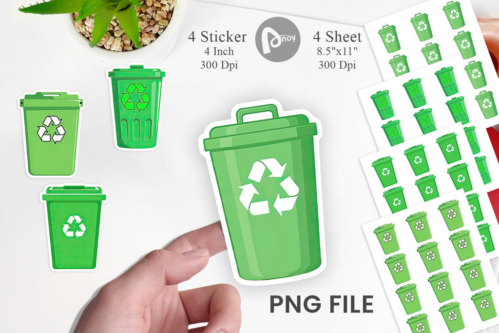 Recycling Bin Sticker - So Fontsy