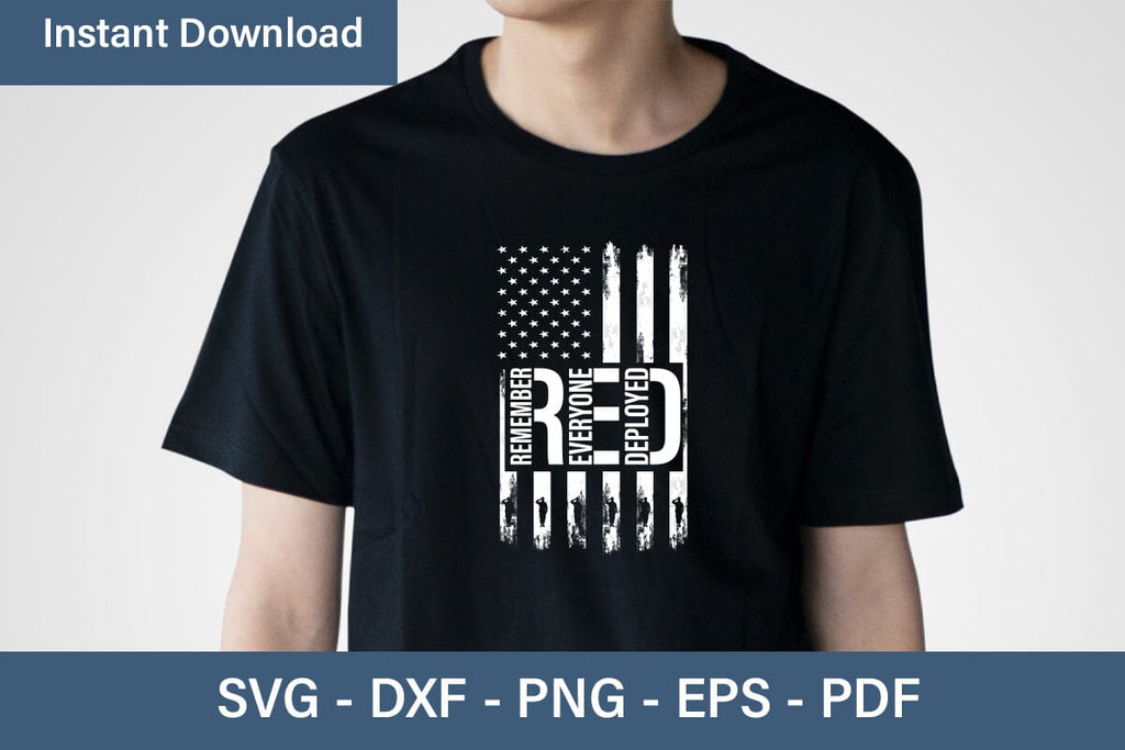 Red Friday Remember Everyone Deployed Military American Flag Svg Png ...