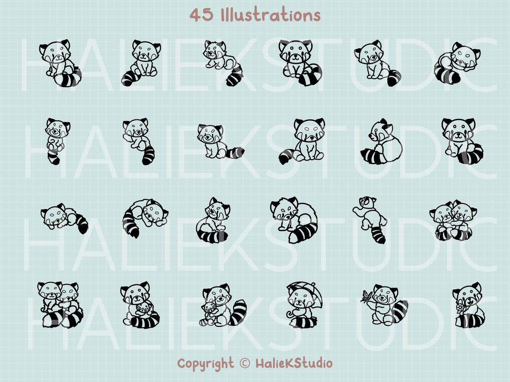 Red Pandas SVG Design Set Vol. 2 - So Fontsy
