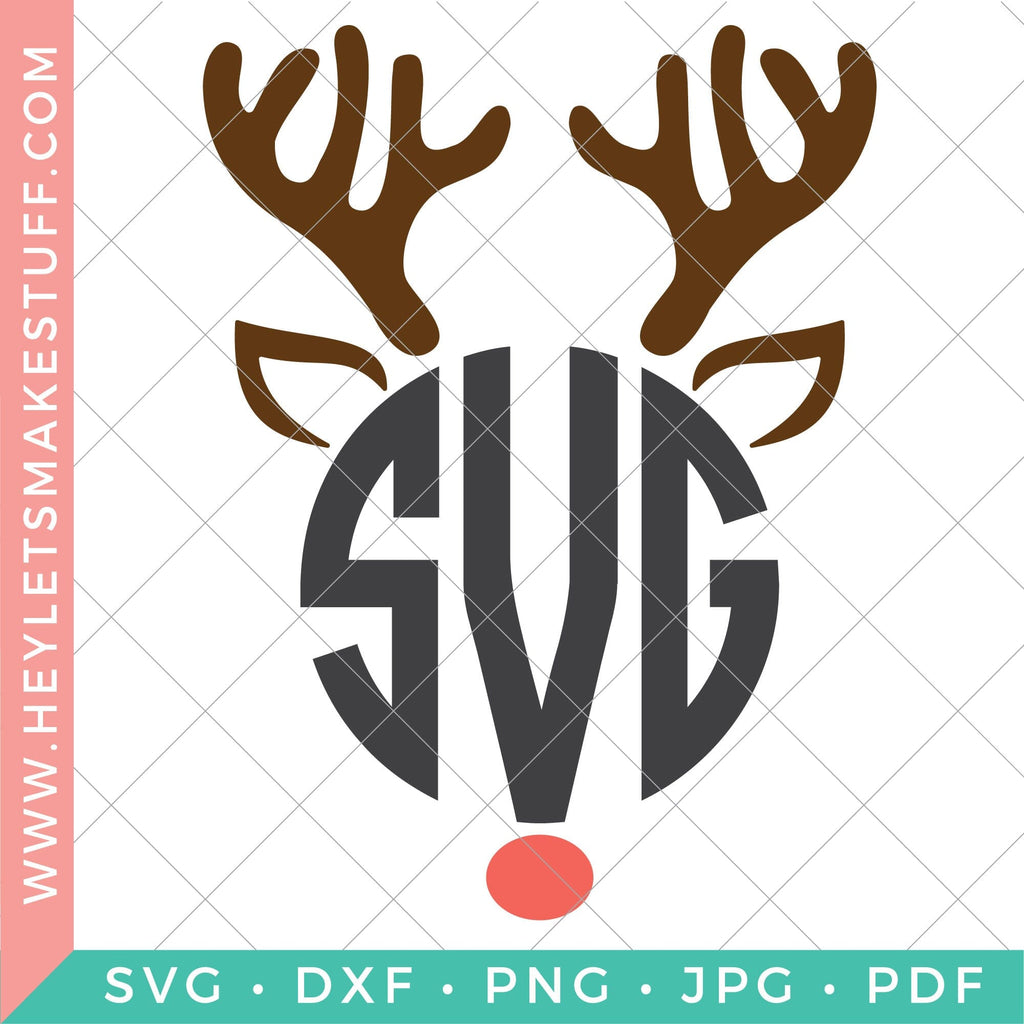 Reindeer Monogram SVG - So Fontsy