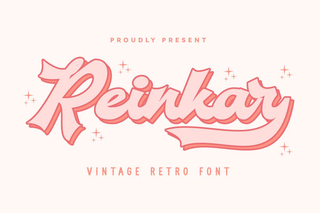 Reinkar - Retro Script Font - So Fontsy