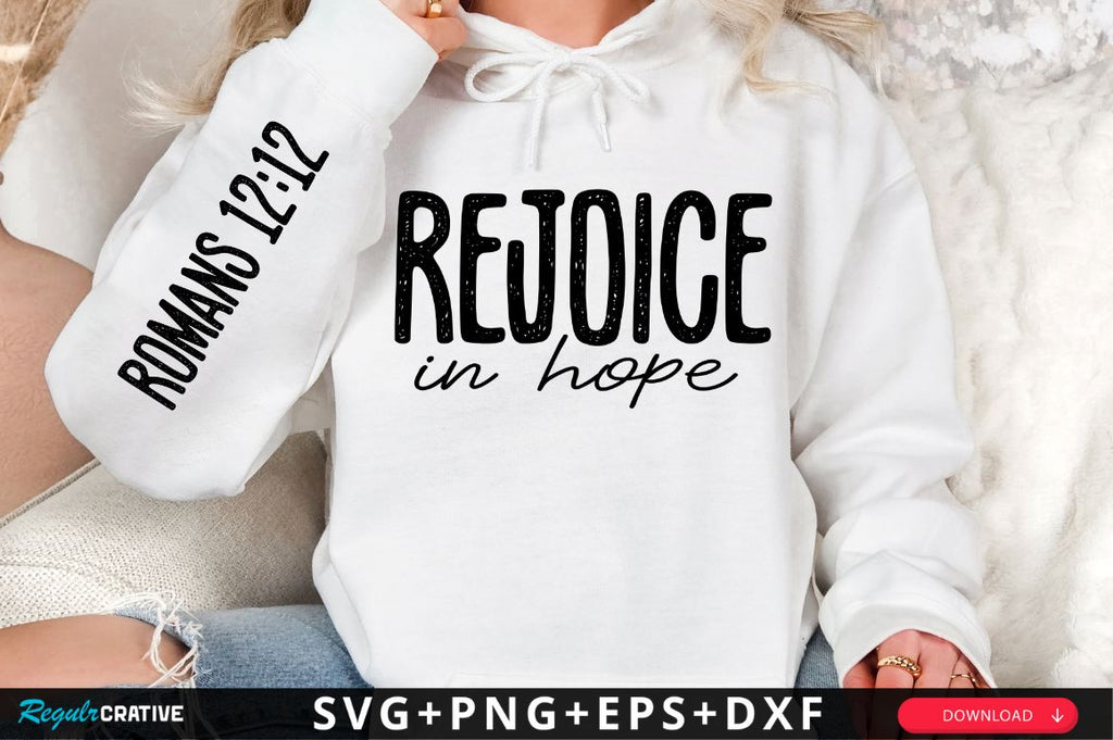 Rejoice In Hope Sleeve SVG Design - So Fontsy