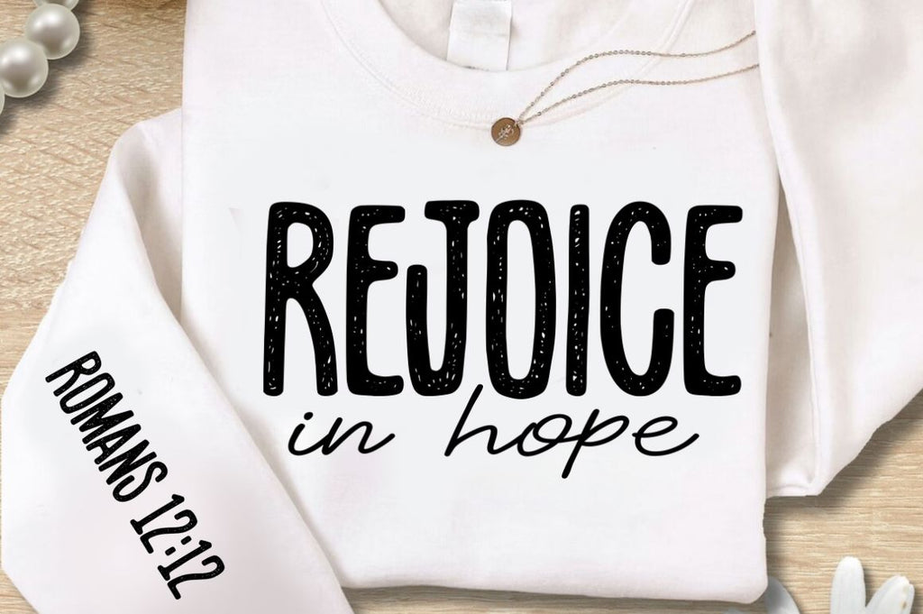 Rejoice In Hope Sleeve SVG Design - So Fontsy