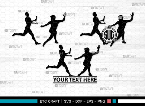 Relay Runners Monogram, Relay Runners Silhouette, Relay Runners SVG ...