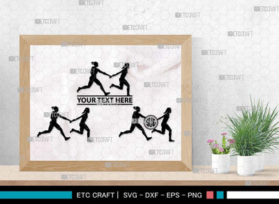 Relay Runners Monogram, Relay Runners Silhouette, Relay Runners SVG ...