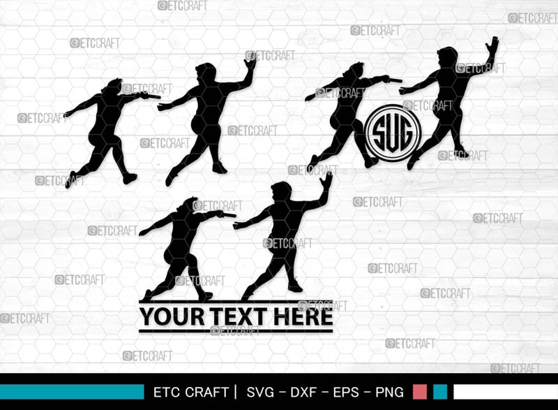 Relay Runners Monogram, Relay Runners Silhouette, Relay Runners SVG ...