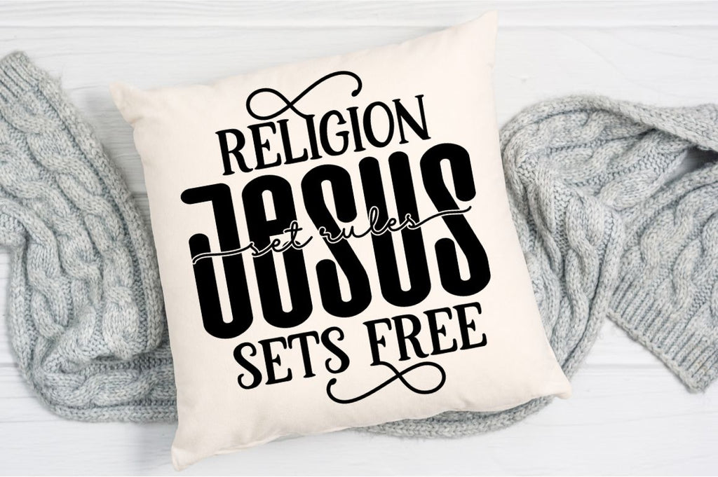 Religion set rules Jesus sets free SVG, Jesus SVG, Retro Christian SVG ...