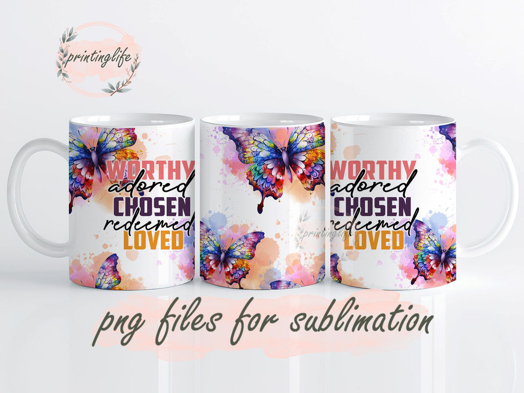 Religious Mug Wrap Design, Instant Digital Design Download Mug Wrap ...