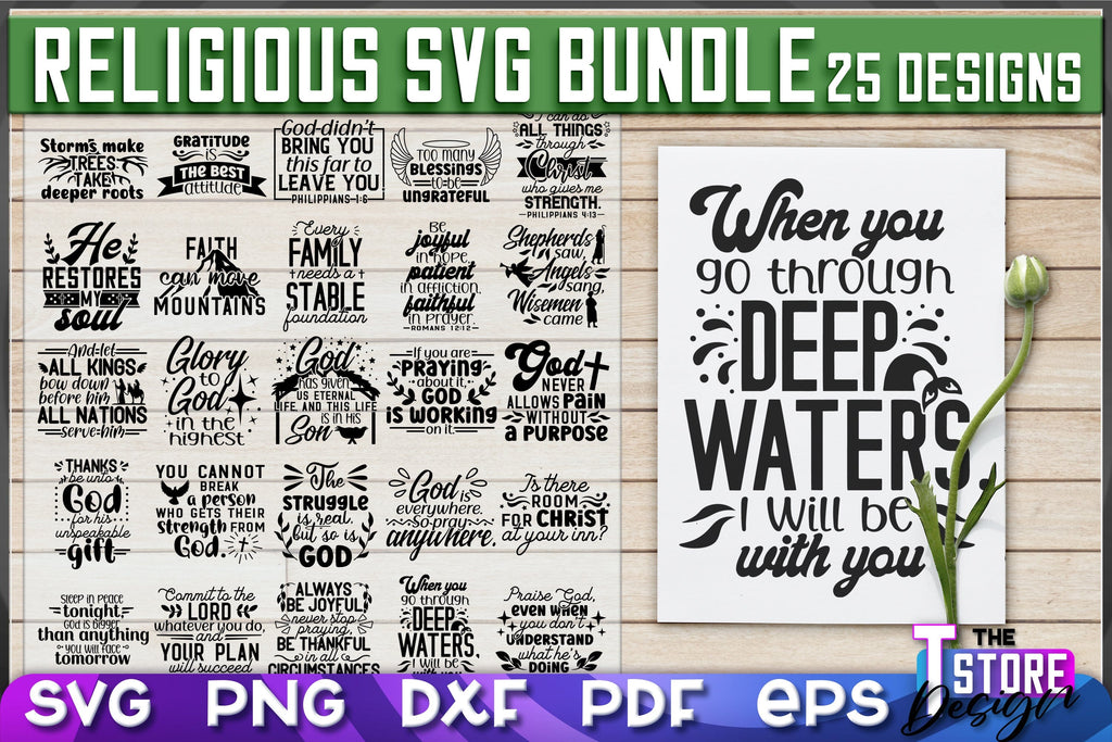 Religious SVG Bundle | Christian Phrases | SVG Inscription Design | SVG ...