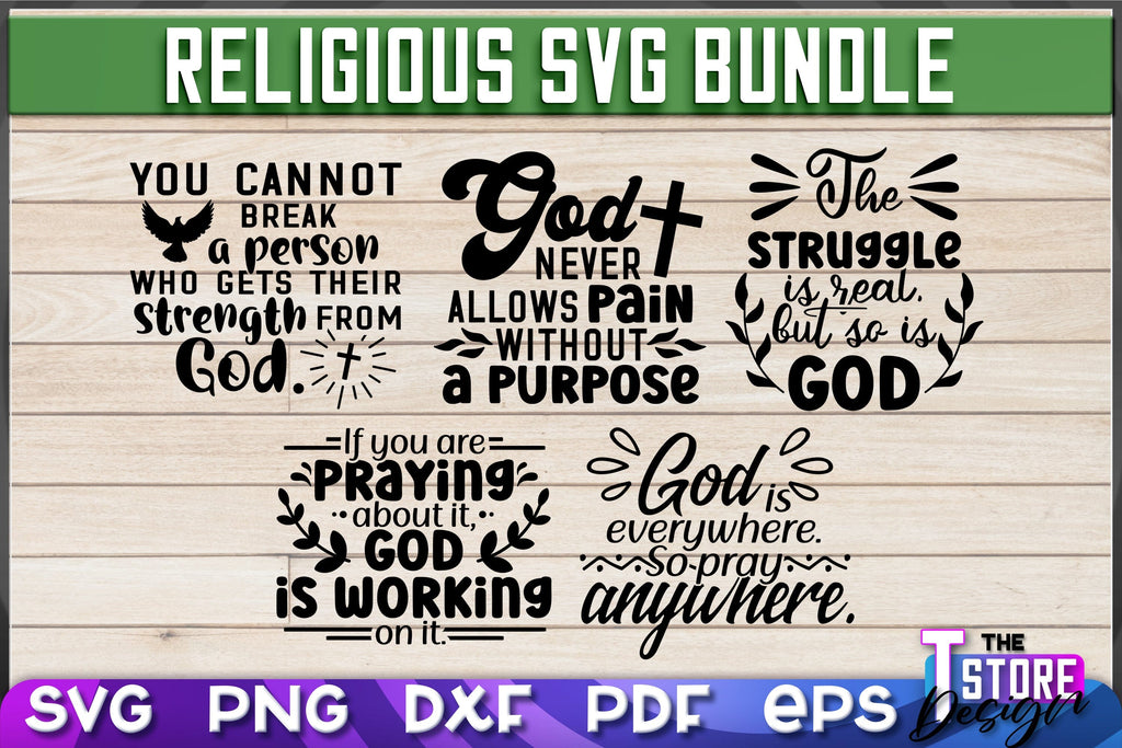 Religious SVG Bundle | Christian Phrases | SVG Inscription Design | SVG ...