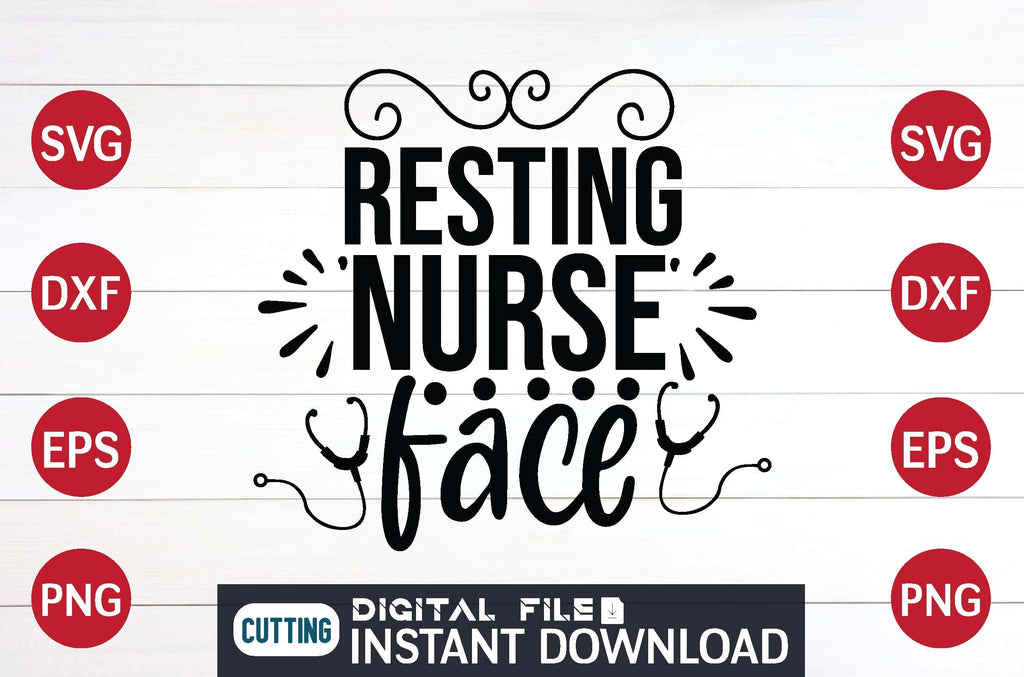 Resting Nurse Face svg - So Fontsy