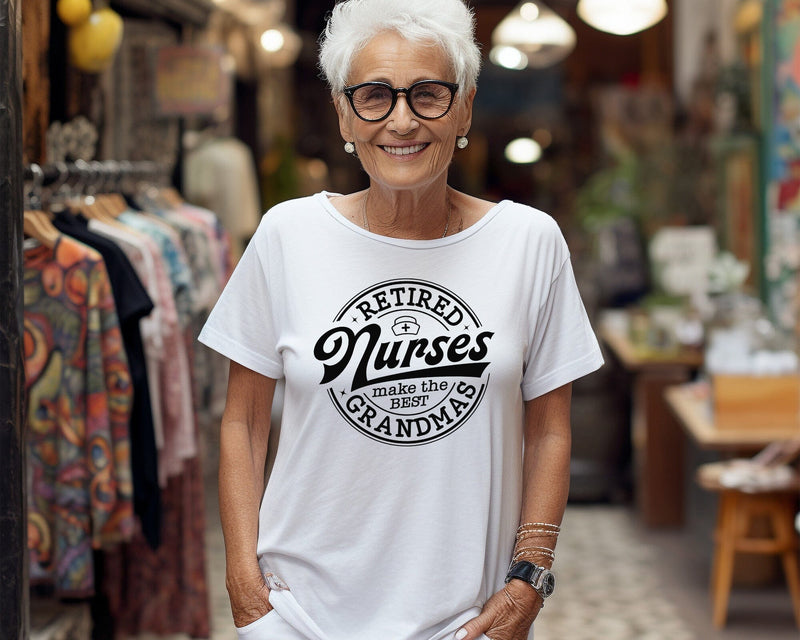 Retired Nurses Make the Best Grandmas Svg, Retired Life, Retired Nurse ...